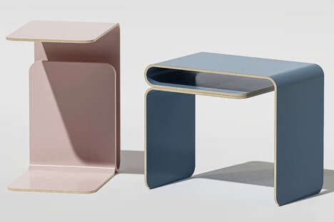 Dual-Position Side Tables : furniture design concept