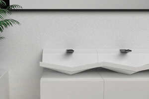 Angular Ceramic Sink Designs : Angle washbasin