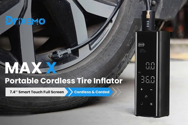 Handheld Touchscreen Tire Inflators : portable cordless tire inflator