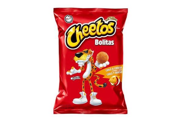 Spherical Cheesy Snack Bites : chile & cheese cheetos