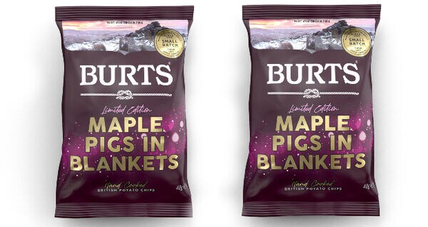 Appetizer-Flavored Snack Chips : Burts Chips Maple Pigs in Blankets