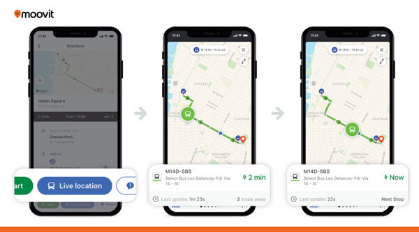 Real-Time Transit Updates : moovit 1
