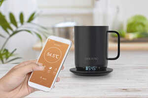 Magnetic Battery Heated Mugs : smart coffee mug