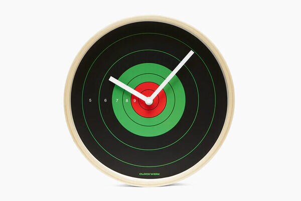 Shooting Target Wall Clocks : Clockwerk 'Target' clocks