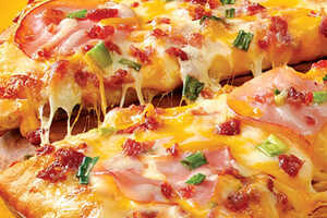 Canadian Bacon-Topped Pizzas : Double Bacon Cheddar Pizza
