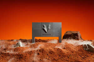 Otherworldly Fashion Brand Billboards : Vollebak Mars Billboard