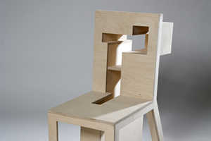 Cupboard Seats: The Burden Chair Has Interesting Shelves for Extra Storage