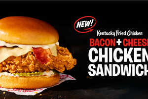 Double-Breaded Chicken Sandwiches : Bacon & Cheese Chicken Sandwich.