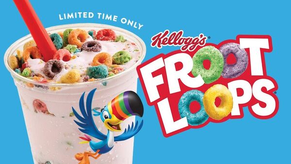 Strawberry Cereal-Infused Milkshakes : new Froot Loops Shake