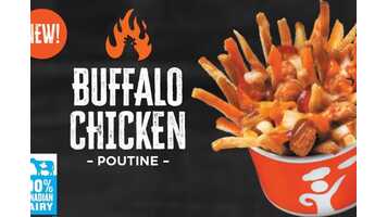 Spicy Pizzeria Poutines : Buffalo Popcorn Chicken Poutine