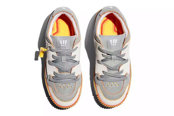 Greyscale Contrasting Chunky Shoes : graylag goose