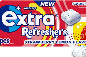 Summertime Refreshment Chewing Gums : Extra Refreshers Strawberry Lemon