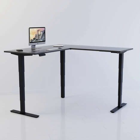 Floor-Sit Desk Designs : Uppeal Desk L-Shaped