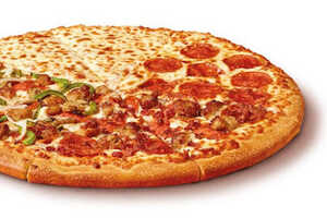 Quartered Multi-Topping Pizzas : Four-N-One pizza