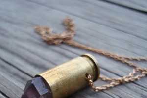 Ammo Accessories: The Amethyst Bullet Necklace is Made From a Real 9 mm ...