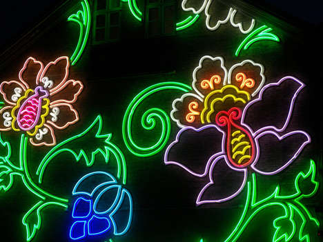 Neon Light Wallpapers: Astrid Krogh Creates a Bright Light ‘Flora ...