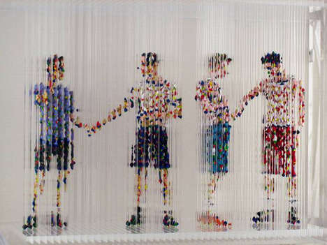 Acrylic Rod Sculptures: Chris Dorosz Drips Paint on Poles to Create Art
