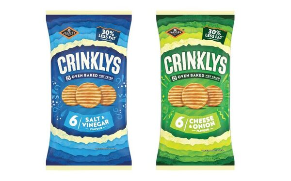 Oven-Baked Low-Fat Snack Crisps : Jacob’s Crinklys