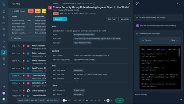 AI Cloud Security Applications : sysdig sage