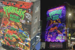 Glowing Movie Campaign Murals : Teenage Mutant Ninja Turtles mural