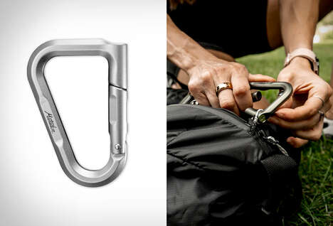 Locking Aluminum Luggage Carabiners : locking travel carabiner