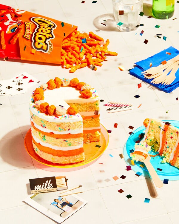 Celebratory Cheesy Snack Cakes : Cheetle-Infused Birthday Cake