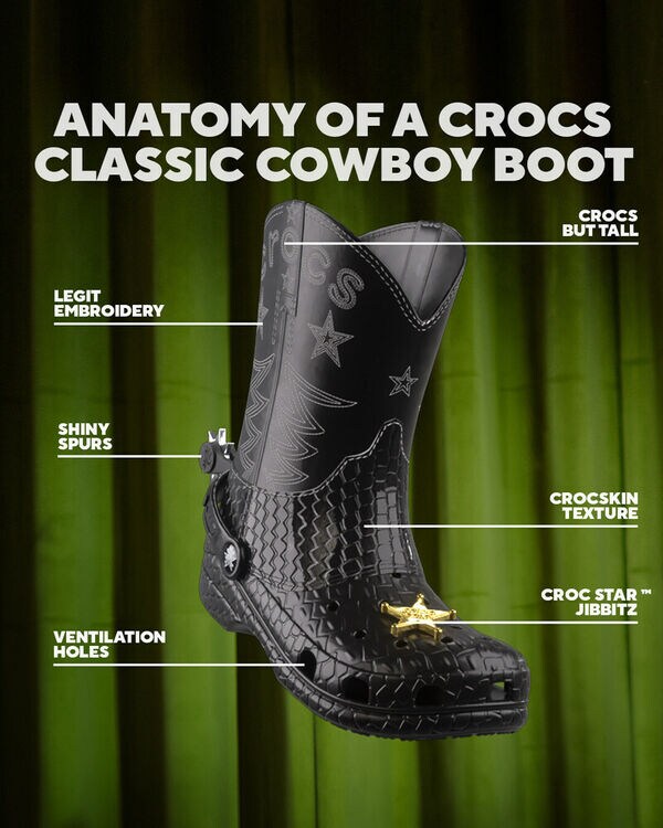 Clog-Style Cowboy Boots : Crocs Classic Cowboy Boot
