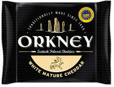 Creamy Scottish Cheeses : Orkney White Cheddar Cheese