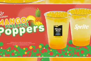 Exotic Fruit Boba Beverages : Mango Pineapple Poppers