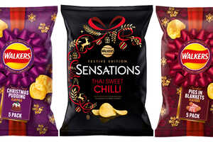 Festively Flavored Snack Chips : Walkers crisps flavors