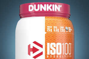 Collaboration Donut Protein Powders : Dymatize ISO100 Dunkin’ Glazed Donut