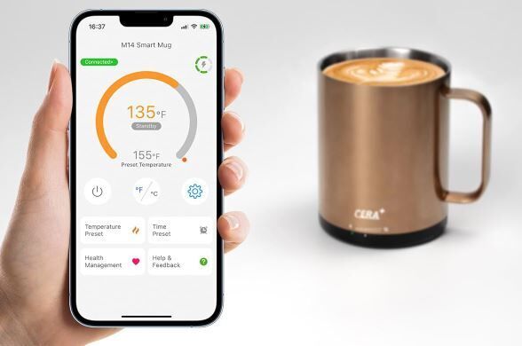 App-Connected Heated Mugs : CERA+ Smart Mug 2