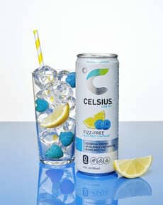 Candy-Like Energy Drinks : CELSIUS Blue Razz Lemonade