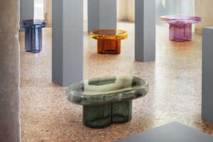Colorful Modern Glass Furniture : soda side table