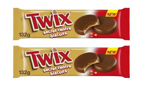 Crispy Candy Bar Biscuits : Twix Secret Centre Biscuits