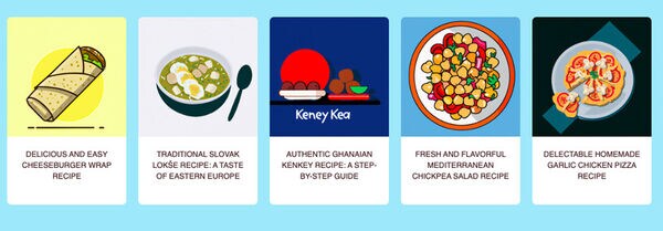 Food-Saving Recipe Generators : Recipe Generator