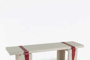 Leather Strap Benches : Stacked Bench