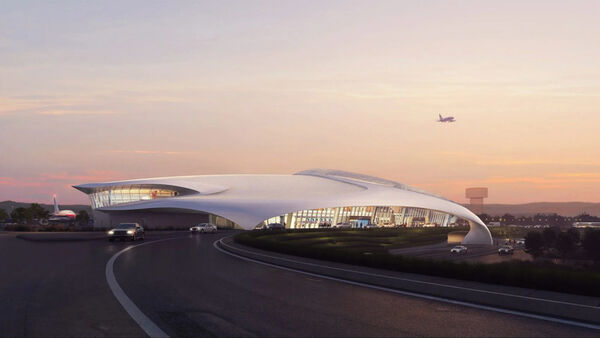 Swooped Roof Chinese Airports : Lishui Airport