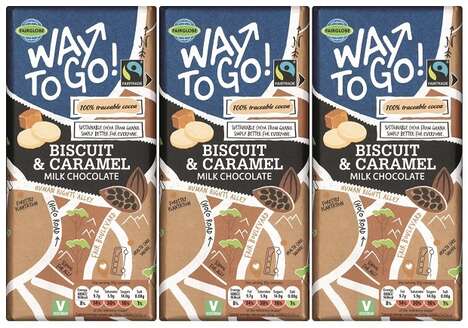 Traceable Cocoa Candy Bars : Biscuit & Caramel Chocolate Bar