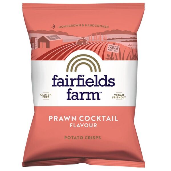 Vegan-Friendly Seafood Chips : Fairfields Farm Prawn Cocktail crisps