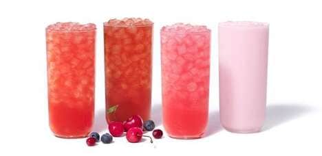 Fruit-Themed QSR Drink Menus : Cherry Berry seasonal drinks