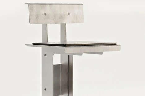 Minimal Metalic Bar Stools : foundation bar stool