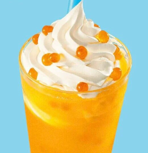Bubbly Frozen Float Drinks : Orange Cloudsicle Slush Float