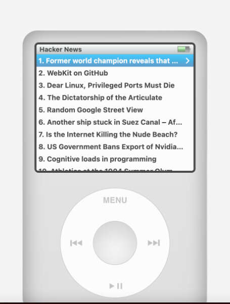 Nostalgic Web Browser Apps : iPod social