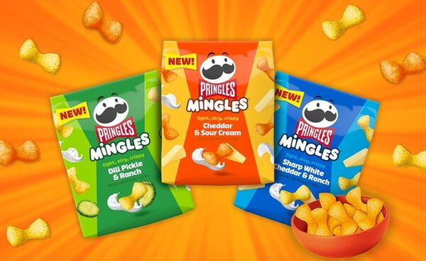 Puffed Dual-Flavor Snack Crisps : Pringles Mingles