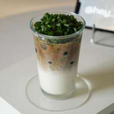 Scallion Iced Lattes : scallion iced latte