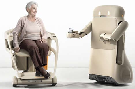 Friendly Robotic Wheelchair Caregivers : wheelchair robot concept