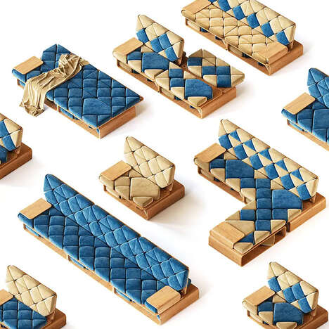 Interchangeable Cushion Furniture : Morfius modular furniture