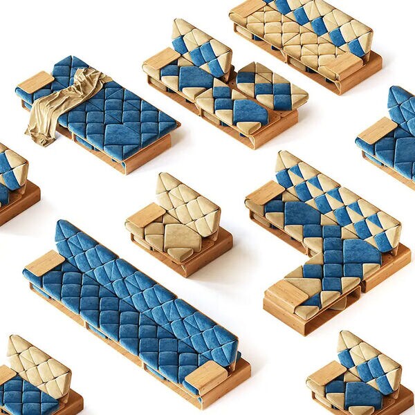 Interchangeable Cushion Furniture : Morfius modular furniture