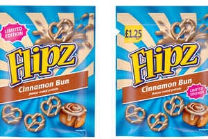 Cinnamon Bun Pretzel Snacks : Flipz Cinnamon Bun